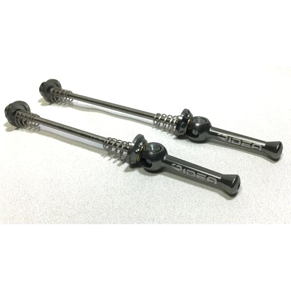 RIDEA】 橋輪オリジナルクイックレバー　74/86mm 色：チタン（全5色）対応幅：フロント74mm　リア86mm重量：41.5g橋輪BLOG商品紹介記事http://hashirin.com/archives/1772951.html...