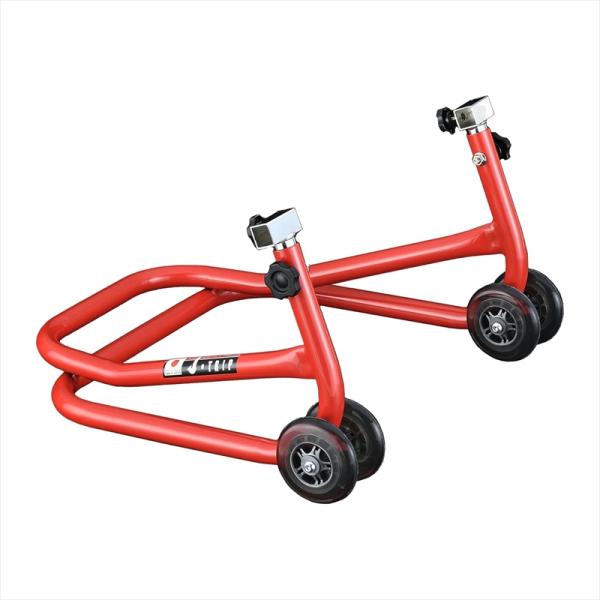 ジェイトリップ(J-TRIP) ナローローラースタンド 本体のみ 赤 JT-1052RD【JT-125】ショートスタンドよりも50mm狭いため、50cc〜400ccまでの車両にジャストフィット。高さ3段階・幅無段階調整によりタイヤ幅170・...