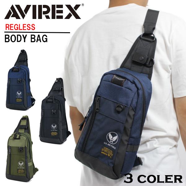 アメリカ発のミリタリー系ブランド『AVIREX』から、アメリカ軍のMA-1モチーフをバッグに落とし込んだボディバッグが登場！ミリタリー感あふれるアイテムになっております！ショルダーベルトは長さ調節＆左右付替え可能で、背面は通気性の良いメッシ...