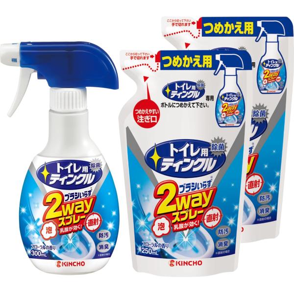【発売日：2025年01月15日】●スタイル: 本体300ml+詰め替え250ml×2個●ブランド 大日本除虫菊●商品の形状 液体●香り フローラル●商品用途・使用方法 トイレ●ユニット数 800.0 ミリリットル●推奨表面 便器●液体内容...