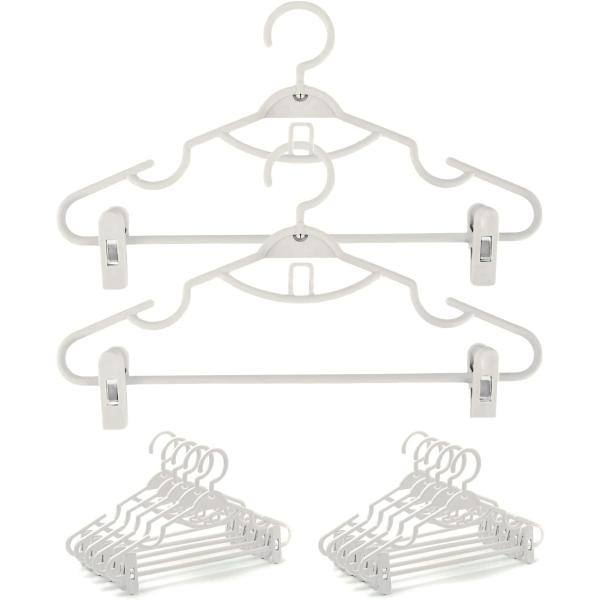 【発売日：2025年01月15日】●色:ホワイト10本セット●サイズ:10本セット●色 ホワイト10本セット●ブランド HOSUR●材質 ポリプロピレン●商品の寸法 40W x 21H cm●特徴 省スペース, 軽量, クリップは衣服のサイ...