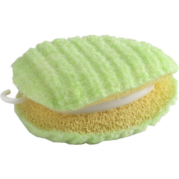 【発売日：2025年01月15日】●色:グリーン●スタイル:スポンジタイプ(1個)●ブランド サンコー三つ葉(Sanko Mitsuba)●色 グリーン●ハンドル材質 プラスチック●商品の寸法 10L x 7.5W x 4H cm●材質 不...