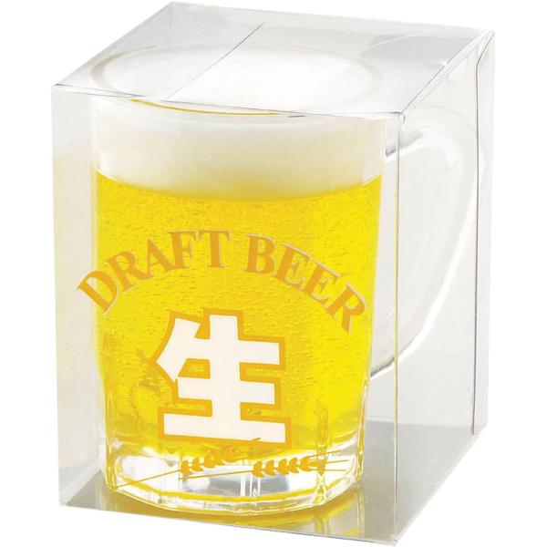 【発売日：2025年01月15日】【商品概要】■商品名：ビールキャンドル「ミニジョッキＧ」■メーカー：カメヤマ■本体サイズ：Ｗ75ｍｍ×Ｌ50ｍｍ×Ｈ72ｍｍ（取っ手を含む）■パッケージサイズ：Ｗ60ｍｍ×Ｌ60ｍｍ×Ｈ73ｍｍ■燃焼時間：...