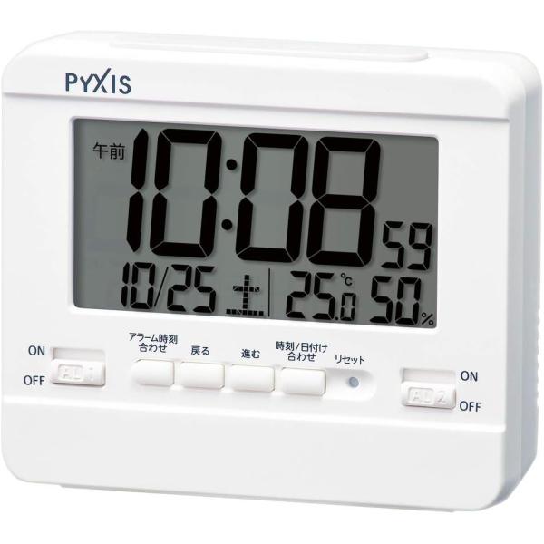 【発売日：2025年01月15日】ブランド セイコークロック(Seiko Clock)色 白商品の寸法 10.5W x 9H cm形状 長方形材質 プラスチック枠（白）、前面：ガラスフレームの素材 プラスチック電池付き いいえ取り付けタイプ...