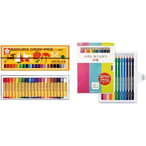 【発売日：2022年12月25日】●ブランド:サクラクレパス●筆記具の形状:色鉛筆●色:20色セット●対象年齢:子ども●付属コンポーネント:クレパス20色、色鉛筆12色、ソフトケース●付属品: クレパス20色、色鉛筆12色、ソフトケース●セ...