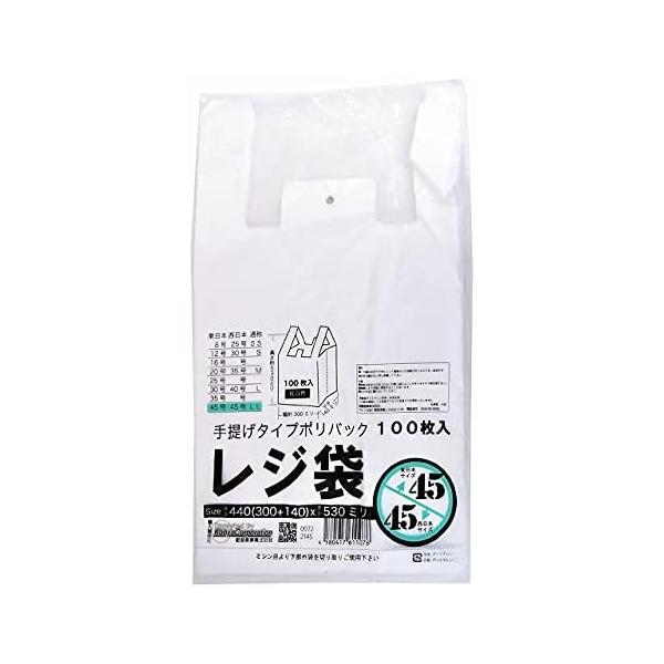 【発売日：2022年12月25日】●レジ袋のサイズ(mm)：300(440)x530●レジ袋の入数:100枚入●ポリ袋の材質 乳白半透明色HDPE（シャリシャリタイプ）●このレジ袋には再生原料は使用していません●吊しひも用の穴が開いています...