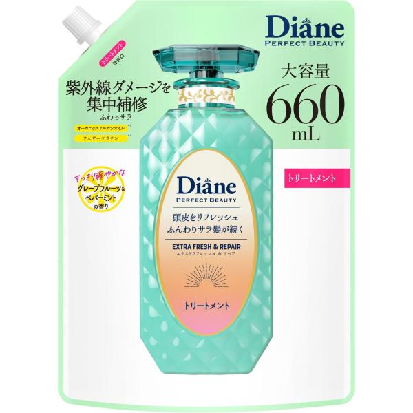 【発売日：2022年12月25日】●色:フレッシュ&amp;リペア●ブランド:Diane ダイアン●商品の形状:ジェル●ヘアタイプ:全髪質●ユニット数:660.0 ミリリットル●香りの系統: グレープフルーツ, ペパーミント●髪質: 全髪質...