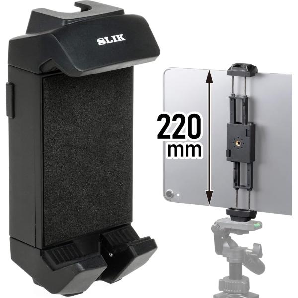 【発売日：2025年01月15日】●スタイル:幅22cm対応 スマホ&amp;タブレットホルダー●ブランド スリック●色 ブラック●対応デバイス iPhone, タブレット, Android●対応電話モデル 70 220mm幅●取り付けタイ...