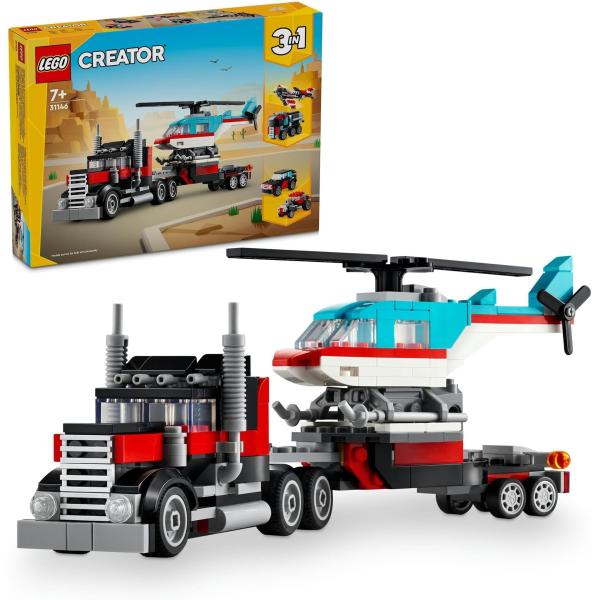 【発売日：2025年01月15日】●スタイル:ヘリコプターをのせたトラック●ブランド:レゴ(LEGO)●製造元推奨の最少年齢（月）:84●材質:ABS●教育目的:創造力、クリエイティビティー、空間認識力、集中力、器用さ●個数:270●テーマ...