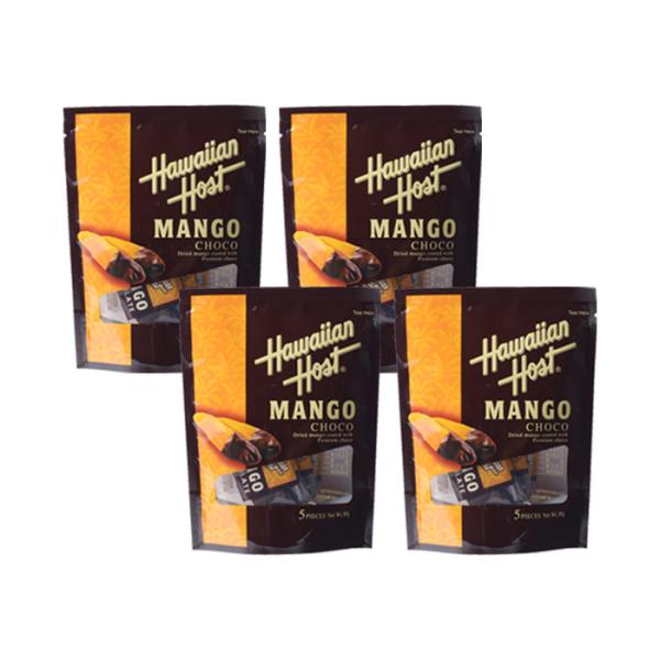 「ドライマンゴーチョコレート(5枚)」×4袋のお得セット!!大人気のチョコがけドライマンゴーはハワイ土産に♪ドライマンゴーにダークチョコレートをかけた甘酸っぱいこだわりの高級スイーツこだわりのマンゴーを薄くスライスして乾燥させ、上品なダーク...