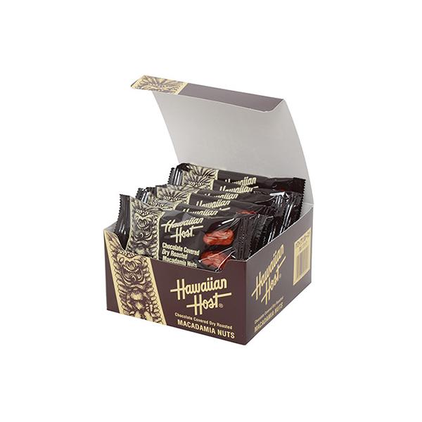 ハワイアンホースト定番商品。厳選されたマカダミアナッツをオリジナルミルクチョコレートで包みました。独自のドライロースト製法で焼いたナッツは香ばしく、秘伝のオリジナルミルクチョコレートが美味しさを引立てます。食べ切りサイズの2粒入りなので、普...