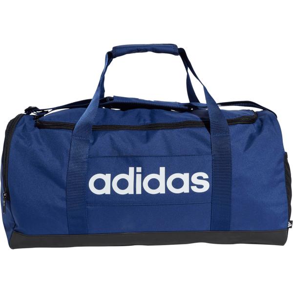 アディダス adidas リニア ダッフル ミディアム バッグ ボストンバック カバン 多機能 ポケット 収納 ショルダーストラップ 持ち運び 外出 お出かけ 普段使い シンプル ロゴ  KWQ26　外出先でも持ち物をすっきりまとめられる、...