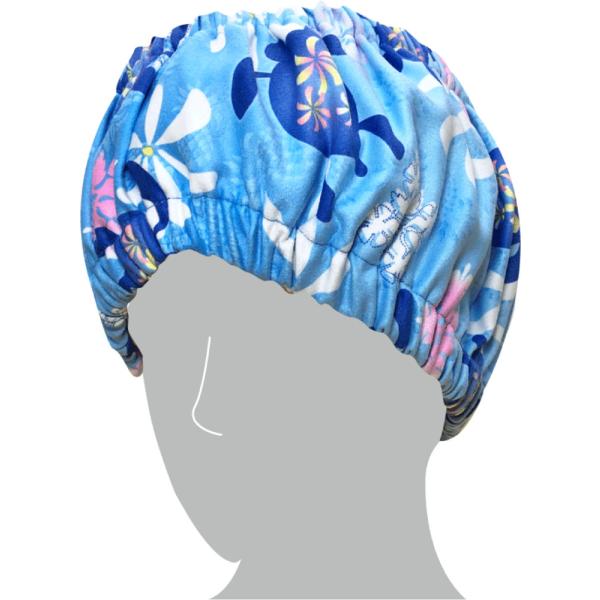 アスカ ASKA 光触媒 マイクロファイバー サラッとヘアーバンド ホヌパイン ヘアバンド 吸水 サウナハット プール 海 お風呂 スポーツ 洗顔 サウナキャップ タオルキャップ  ASKHBHOP BLU　マリン　ハワイアン柄の髪の毛専用...