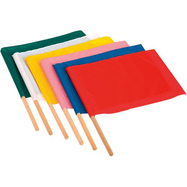 エバニュー EVERNEW 手旗 6色組 体育 授業 体育授業 体つくり 部活 運動 手旗  EKA646　使用方法が多様にある手旗です。色褪せしにくいポリエステル製6色組。