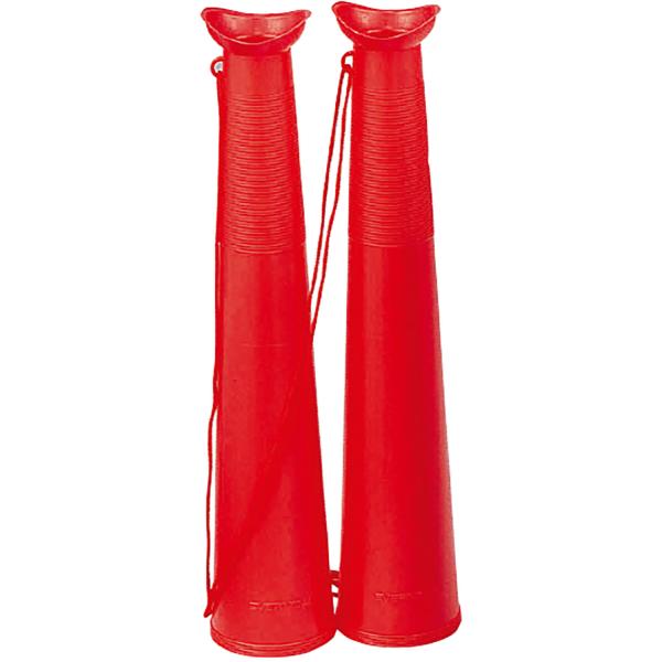 エバニュー EVERNEW メガホンツイン 応援グッズ 備品 器具 学校 体育 運動会 競技会 グラウンド 体育館 部活 練習 試合 大会 レジャー レクリエーション  EKB004 R　口径部8cm。2本1組。