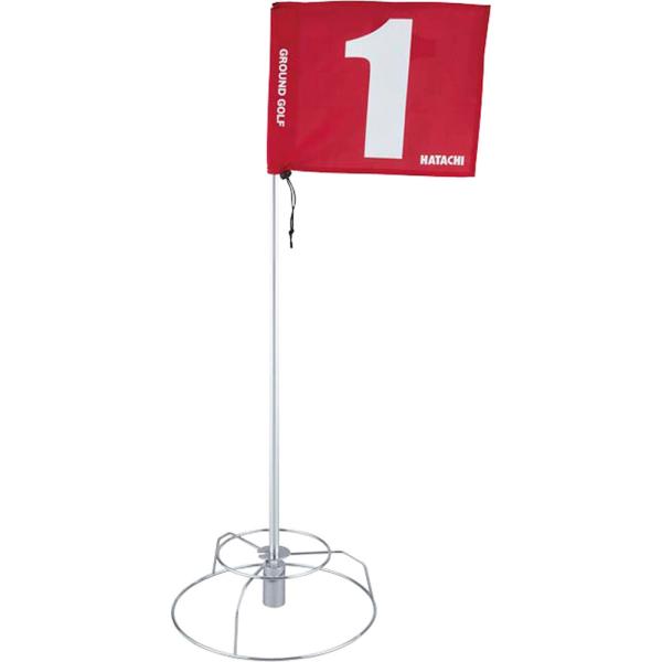 ハタチ HATACHI ワンタッチホールポストセット 80cmポール  BH5810S　面倒なホールポストの組立が簡単に。クルッとひちひねりで組立完了。