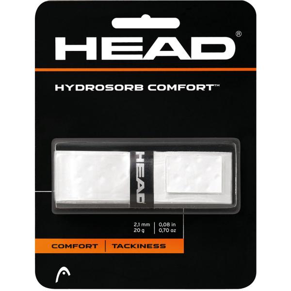 ヘッド HEAD HYDROSORB COMFORT グリップ 元巻き 2.1mm厚 パワー系 部活 クラブ活動 サークル  285313 WH　テニス　やや厚みを持たせたソフト・フィールの元巻きグリップ。2.1mm厚で衝撃も吸収。快適性を...