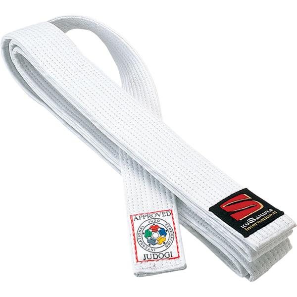 クサクラ KUSAKURA IJF フェルト芯入試合用白帯 10本縫 JOWIB 2号 幅4.5cm 235cm IJF公認 全柔連規格基準 柔道 実業団 大学生 高校生 部活 試合 九櫻  JOWIB2　フェルト芯入、綿100で帯幅4.5...