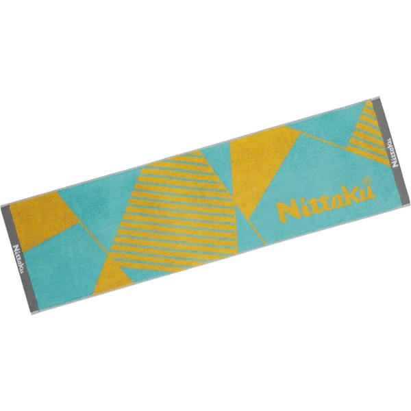 ニッタク Nittaku ポリゴンスポーツタオル  NL9290　卓球　多角形が組み合わさって織りなすポリゴンデザインは、卓球の複雑さや戦術とプレーがピタリとはまった時の面白さを表現しました。贈答用にも便利な箱入りタイプです。