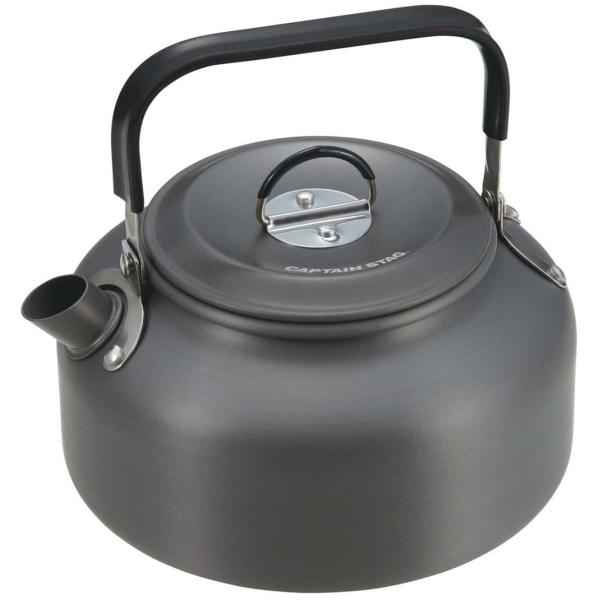 キャプテンスタッグ CAPTAIN STAG CAPTAIN STAG Easy アルミケットル 0.9L  UH4122　アウトドア　熱伝導率の高い軽量アルミ合金製、表面には耐食性の高い硬質アルマイト加工済みのアウトドア用ケトル。