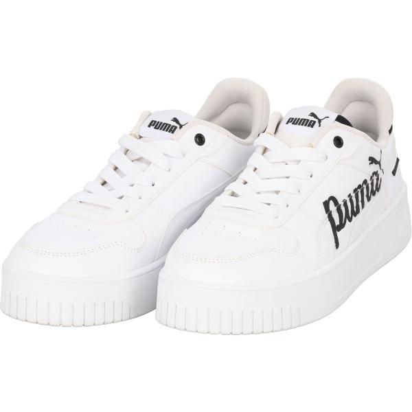 プーマ PUMA キャリーナ ストリートPUMA プーマホワイト×プーマブラック レディース 女性 スニーカー 靴 シューズ 厚底 クッション性 スポーティ 通勤 通学   40027501　厚底ソールがポイントのキャリーナコレクションのニ...