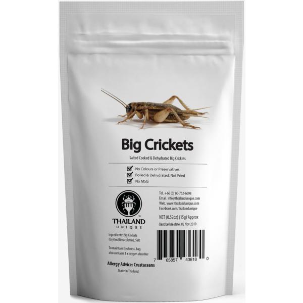 ジェイアールユニーク JR Unique Big Crickets15g フタホシコオロギ15g スポーツ  TIU0003　昆虫食のリーディングカンパニーJR Unique Foods ? 社の商品です。 コオロギはFDA承認の農家で育て...