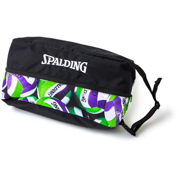 スポルディング SPALDING シューズバッグ バレーボール プリント 42-002VBP バッグ シューズケース 部活 体育館シューズ シューズ収納 バレー部 コートシューズ バレー用品  42002VBP　バレーボール 　大サイズのバ...