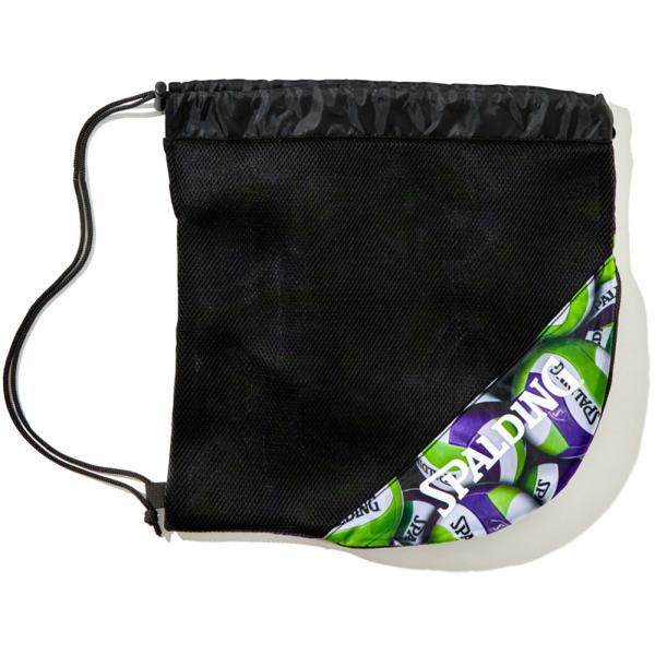 スポルディング SPALDING ボールナップサック バレーボール プリント バスケットバッグ 50-014VBP メンズ レディース バスケットボール バッグ ボールケース ナップザック  50014VBP　バレーボール 　ボールが2個収...