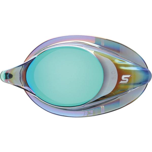 スワンズ SWANS 度付きミラーレンズ レンズのみ SR-7 SRCL7M  SRCL7MS EMSK　スイミング　度付きノンクッションレーシングゴーグルミラーレンズ。レンズに施された波状形状により流水抵抗を軽減。