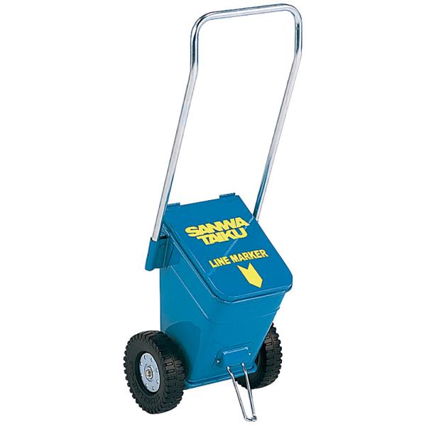 三和体育 ライン引 CS-5 学校 体育 部活動 クラブ活動 授業 備品 器具 用具 用品 運動会 体育祭 スポーツフェスティバル レクリエーション トラック 粉止板付  S1380　粉止板付きのライン引きです。