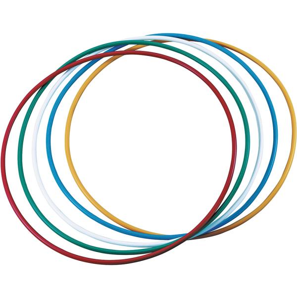 三和体育 体操リング5色組63cm 学校 体育 授業 部活動 クラブ活動 器具 備品 用品 用具 運動会 体育祭 フープ レクリエーション スポーツフェスティバル  S4163　新体操　5色組体操リングです。