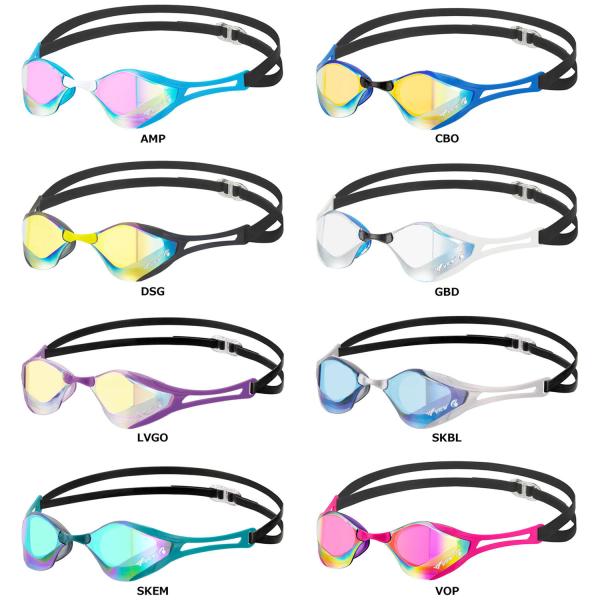 ビュー VIEW BLADEFZERO スイミングゴーグル レーシングゴーグル UVカット 選べる鼻ベルト ミラー加工 シリコーンストラップ くもり止め機能10倍 水泳用品 競泳  V128ESAM　スイミング　ブレを抑え、流水抵抗を極限ま...