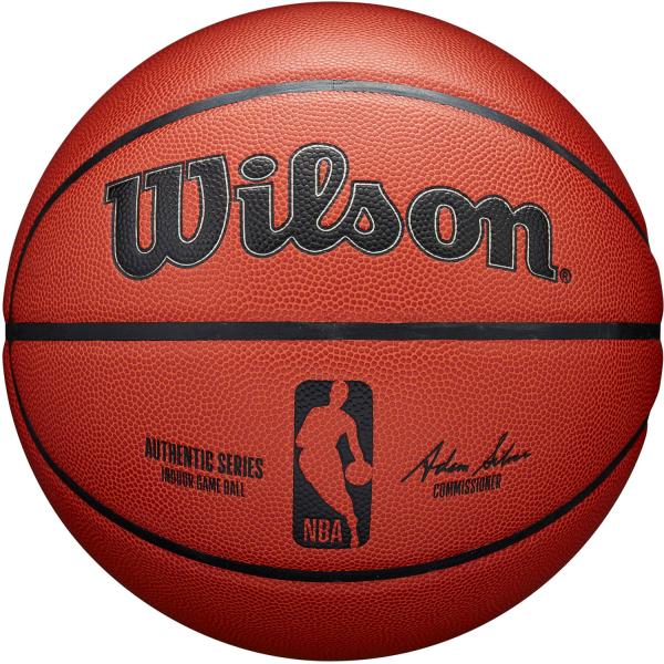 ウイルソン Wilson NBA AUTHENTIC インドア ブラウン 7号球 ボール 男子用 中学 高校 大学 社会人 一般 屋内 体育館 部活動 クラブ サークル 試合 練習  1012901XB7　バスケット　ボール内部にマイクロフ...