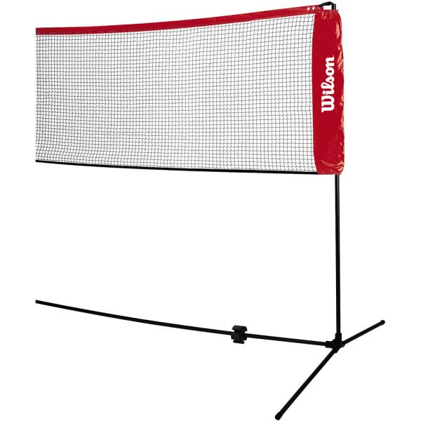ウイルソン Wilson STARTER TENNIS NET 3m バドミントン ネット 軽量 折りたたみ式 バッグ付き 耐候性ネット 高さ調整可能 部活 クラブ活動 サークル  WRZ2571　テニス　高さ調整可能、バドミントンネットと...
