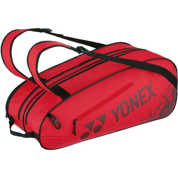 ヨネックス YONEX ラケットバッグ6  BAG2532R　テニス　ラケット6本を収納できるラケットバッグ。シューズポケットもついています。※プリント生地の都合上、柄の見え方が実際と異なる場合があります。お選びいただくことはできません。