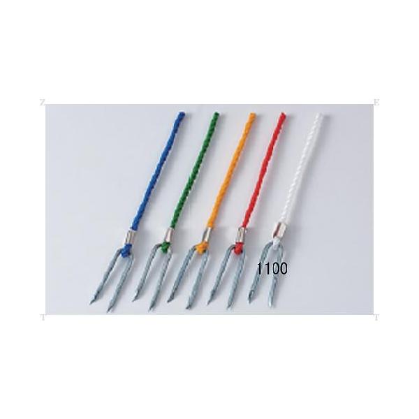 ゼット学校体育 ポイントマーカー 1本 単品 目印 グラウンド グランド スチール杭 トラック競技 陸上 校庭 学校 施設 体育 部活 練習 トレーニング 体力つくり  ZD1960 1100　ロープは水に強いポリプロピレン製です。打込脚は...