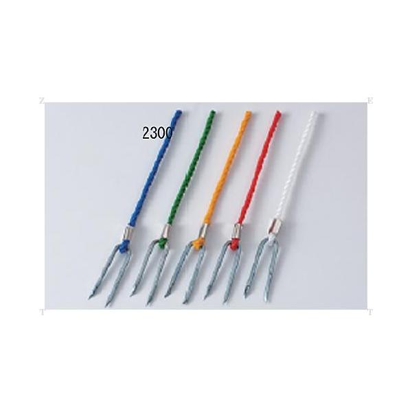 ゼット学校体育 ポイントマーカー 1本 単品 目印 グラウンド グランド スチール杭 トラック競技 陸上 校庭 学校 施設 体育 部活 練習 トレーニング 体力つくり  ZD1960 2300　ロープは水に強いポリプロピレン製です。打込脚は...