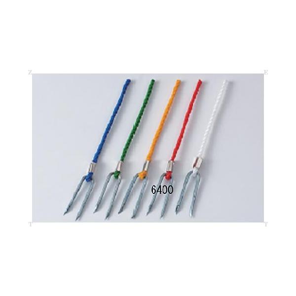 ゼット学校体育 ポイントマーカー 1本 単品 目印 グラウンド グランド スチール杭 トラック競技 陸上 校庭 学校 施設 体育 部活 練習 トレーニング 体力つくり  ZD1960 6400　ロープは水に強いポリプロピレン製です。打込脚は...