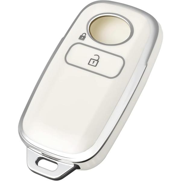 車のスマートキーをやさしく全面保護する専用カバーでございます。車種専用設計のためフィット感がいいです。手のひらサイズに収まる丁度良いサイズ感を実現、持ち運びも邪魔になりません。【カラー】 ホワイト×シルバー【素材】TPU【適合車種】※ご購入...