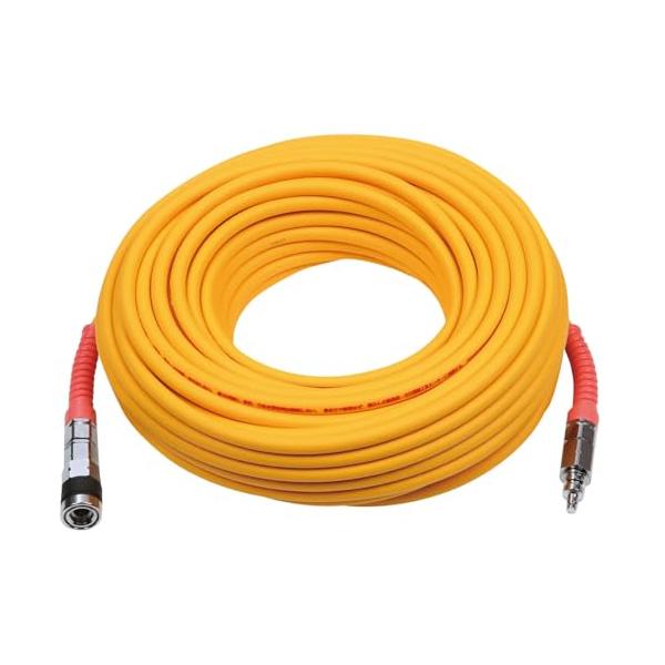 「商品情報」説明【ソフト】高圧細径シリーズ(パージプラグ付)ソフトタイプで扱い易いワンタッチロックカプラ付ホースが滑り易く引っかかりにくいパージプラグ付:ホースの取り外し時、エアが勢いよく抜けるのを防ぎます。「主な仕様」ホース内径:6mm(...