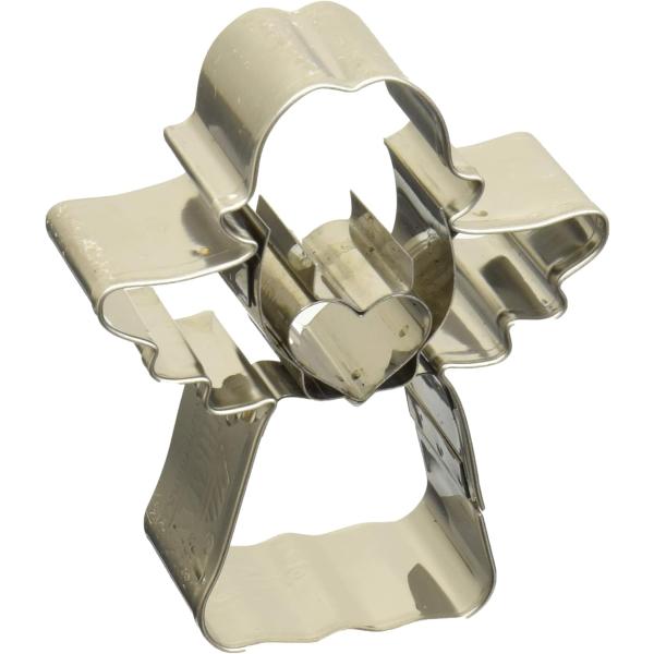ドイツBIRKMANN社のクッキー用型（天使型（ハート））です。アイシングなどのデコレーションクッキーにおすすめの、可愛らしいデザイン型です。クッキー以外にも、スライスチーズや薄焼き卵、ハムなど、様々な食材にお使いいただけます。サイズ：約7...