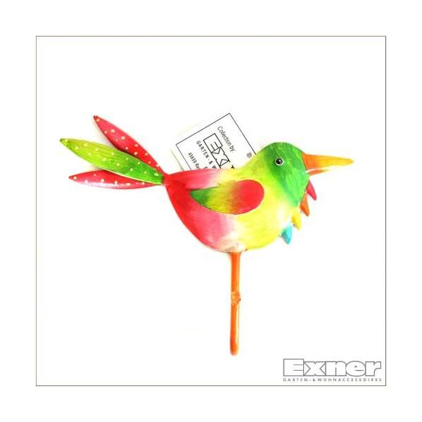 ドイツExner社の、ブリキ製の壁掛けフックです。お洒落で可愛らしいアンティーク風。立体的でカラフルなデザインの小鳥が可愛らしく、お部屋のアクセントにおすすめです。裏側の穴にねじをひっかけてお使いいただくタイプです。※アンティーク風デザイン...