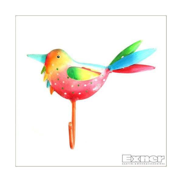 ドイツExner社の、ブリキ製の壁掛けフックです。お洒落で可愛らしいアンティーク風。立体的でカラフルなデザインの小鳥が可愛らしく、お部屋のアクセントにおすすめです。裏側の穴にねじをひっかけてお使いいただくタイプです。※アンティーク風デザイン...