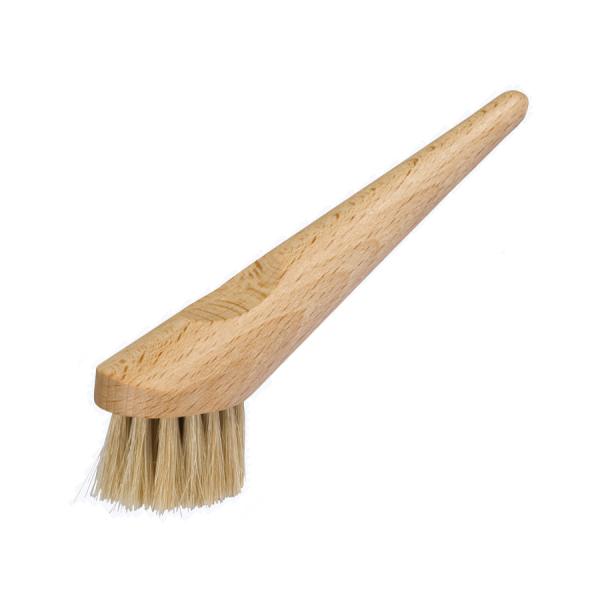 REDECKER社の靴みがきブラシです。ミニサイズの円錐形のブラシは、靴のコバなど細かい部分のお手入れに大変使いやすいです。クロスでは届かない縫い目の奥まで、しっかりお手入れできます。指を置く部分を削って成形し力を入れやすくしている所も、R...