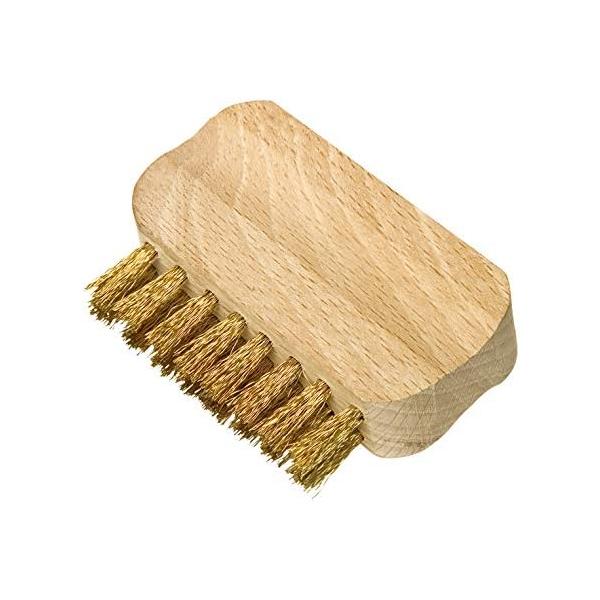 REDECKER社の真鍮ブラシ毛のスエード用ブラシです。スモールタイプですので、細かい箇所のお手入れに便利です。サイズ：約7.3×3.8cm(ブラシ毛部分約1.5cm含む)ブラシ毛約1.5cm材質：ブナ/ブラシ毛:真鍮*モニターにより,色の...