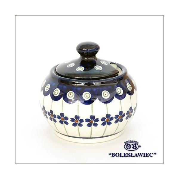 ポーランド ザクワディ ボレスワヴィエツ陶器社のシュガー入れ(S)です。ご要望の多かった小さめのサイズです。粉砂糖でも角砂糖でもいつでも清潔に保存でき場所を取らないサイズがカフェでも人気です。手のひらでにぎりやすく、ぽってりとしたかわいいデ...