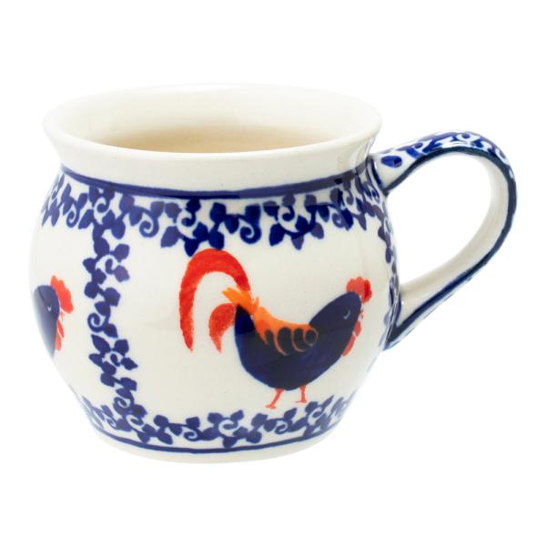 ポーランド ザクワディ ボレスワヴィエツ陶器社のデミタスサイズのマグカップです。ポーランド陶器特有の丸いフォルムが可愛いマグカップです。 容量はデミタスサイズの0.16Lです。 オーブンや電子レンジに使用できるのでプリンや茶わん蒸し等を作っ...