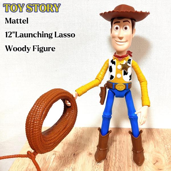 【Mattel TOY STORY Toy Story 12"Launching Lasso Woody Figure】ウッディが輪投げするアクションフィギュアです。13 個の可動ジョイントで、映画の1シーンやお好きなポーズに動かす事が可能...