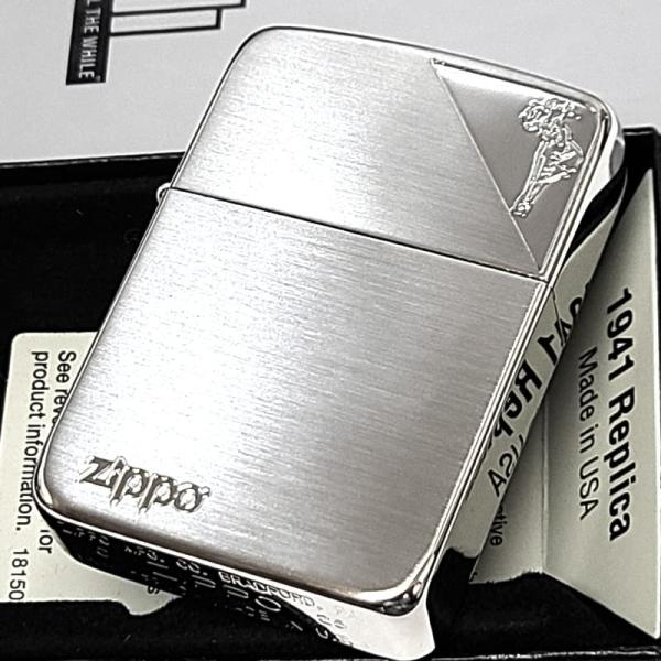 「1941復刻モデル ウィンディー ZIPPO」1941年に生産されていたモデルをベースに、ZIPPOの象徴ともいえる“ウィンディーガール”をあしらったジッポーライターです。ヘアライン仕上げの落ち着いたシルバーボディは、シンプルでありながら...