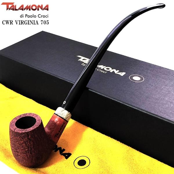 「TALAMONA Pipes CWR VIRGINIA 705」「タラモナ パイプ」作家のパオロ・クロッシによるイタリア製ハンドメイドパイプです。ボウルには天然木を使用しており、サンドブラスト仕上げの木目が味わい深い仕上がり。ひたすら長い...
